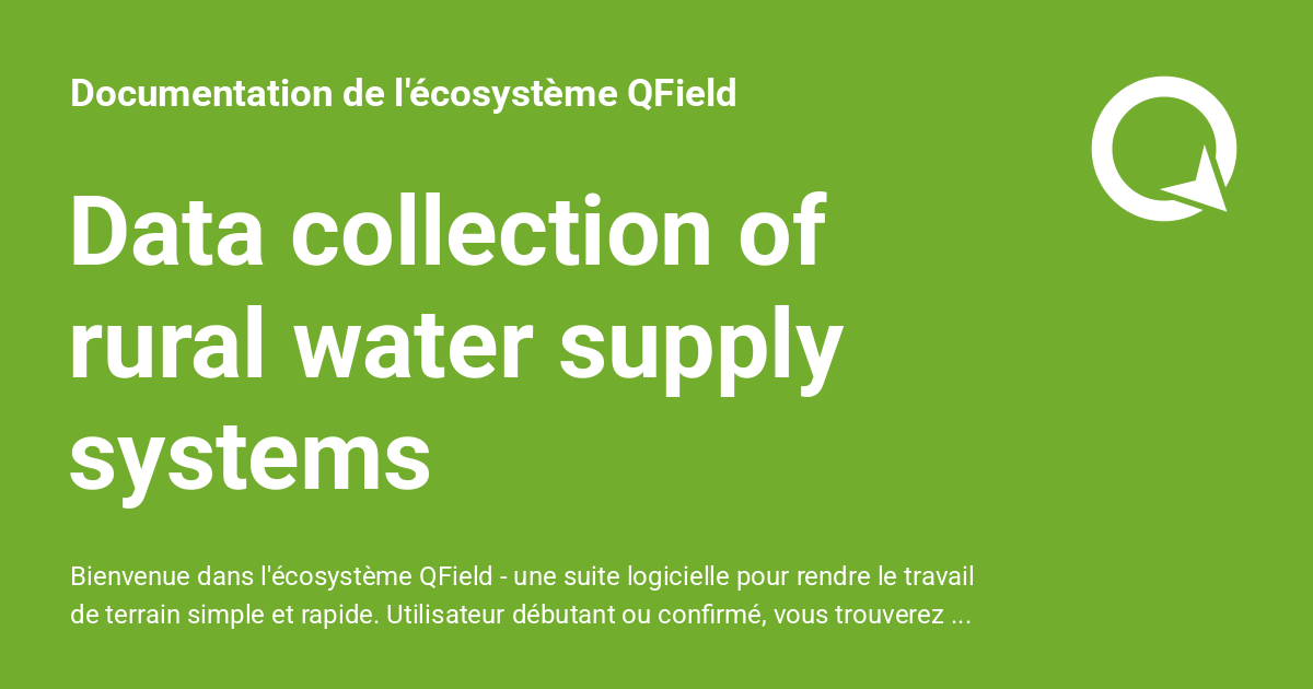 Data collection of rural water supply systems - Documentation de l ...